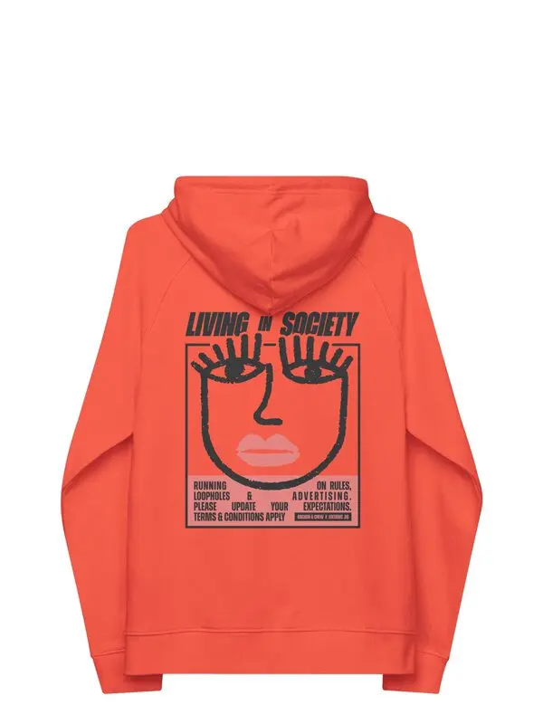 ANCHOR & CREW Burnt Six Living In Society Editions Organic Cotton Hoodie - Orange
