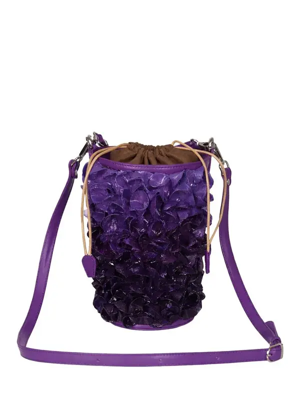 F3ROG BY RANA The Crossbody Coral Bucket Bag With A Shoulder Strap - Purple