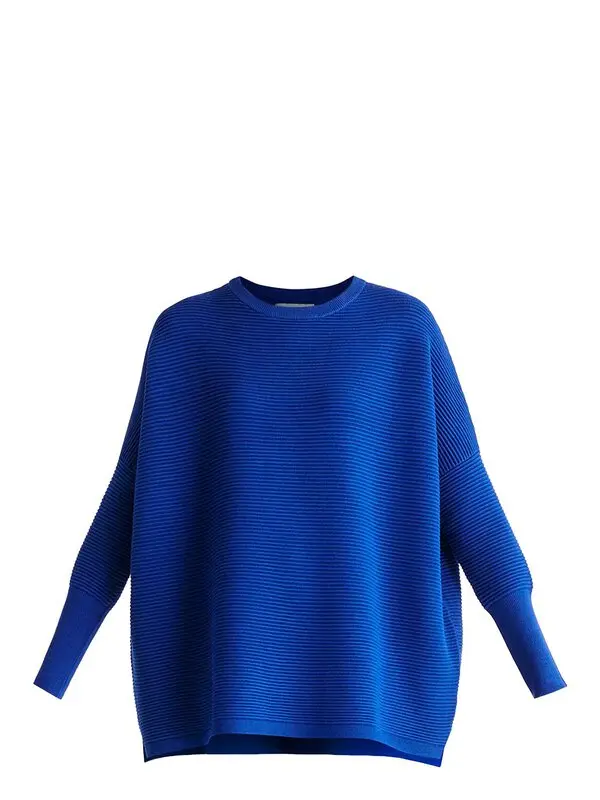 PAISIE Ribbed Jumper In Royal - Blue