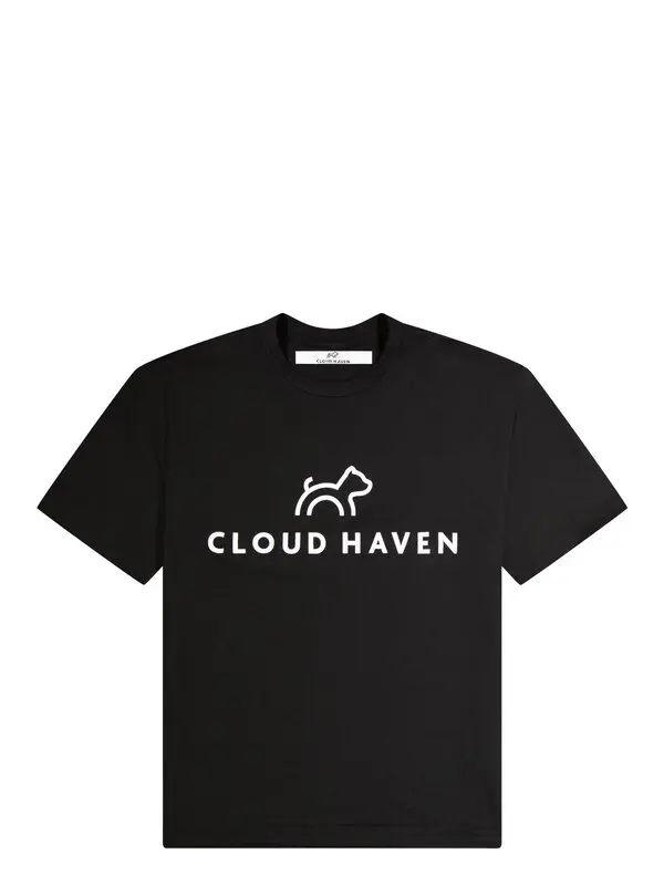 CLOUD HAVEN Logo Boyfriend Tee - Black