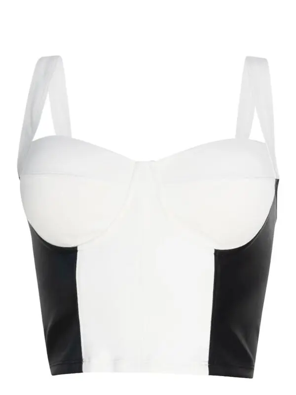 CIRCULAR PATH White / Black Moto Tank White-black - White/black