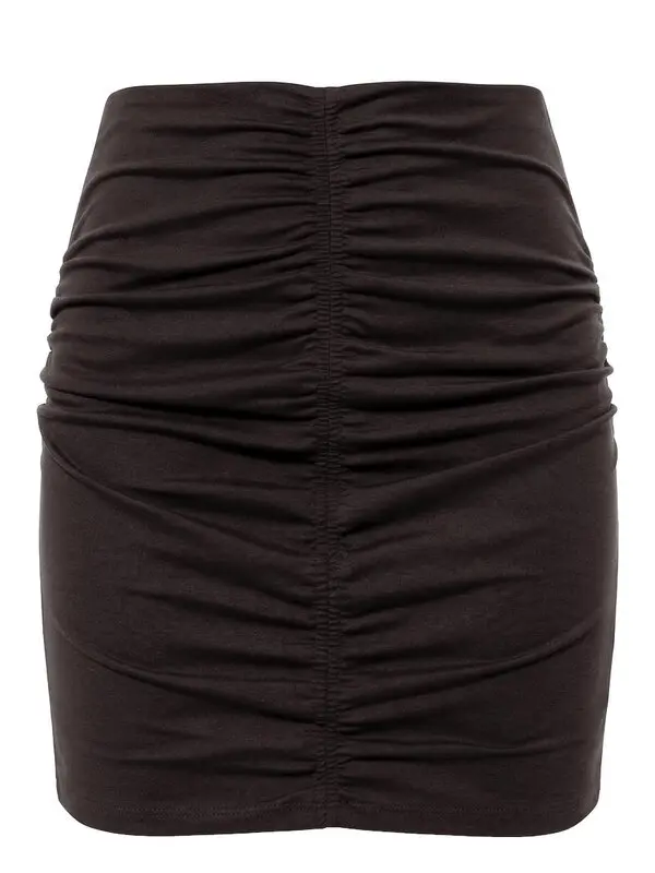 AGGI BY HALEWSKI Ruth Dark Chocolate Mini Skirt - Brown