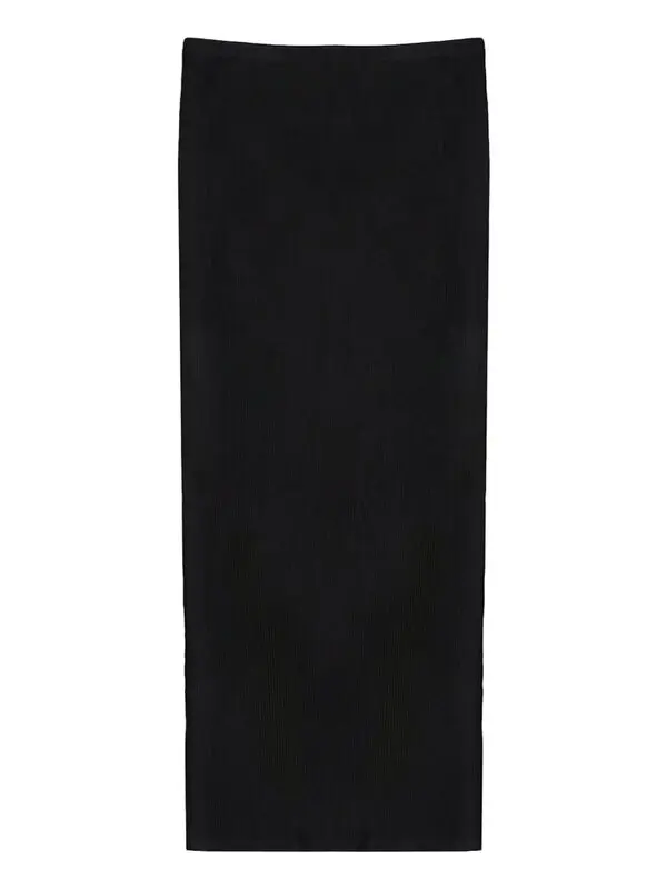 RAVE ON TREND Ribbed Skirt Leggings - Black