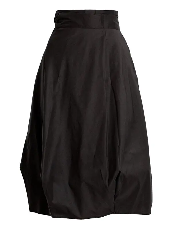 BIANCA POPP Wrapped Skirt In Dark Cotton - Grey