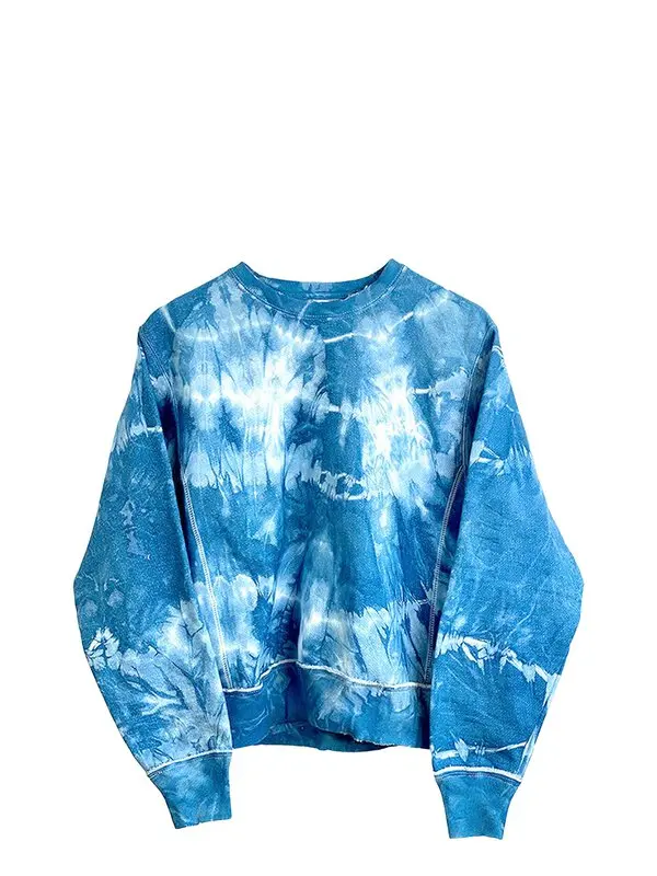 ZENZEE Indigo Shibori Tie Dye Reconstructed Sweatshirt - Blue