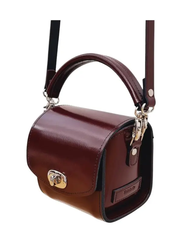 ZATCHELS Bauble Handmade High Shine Leather Handbag Marsala - Red