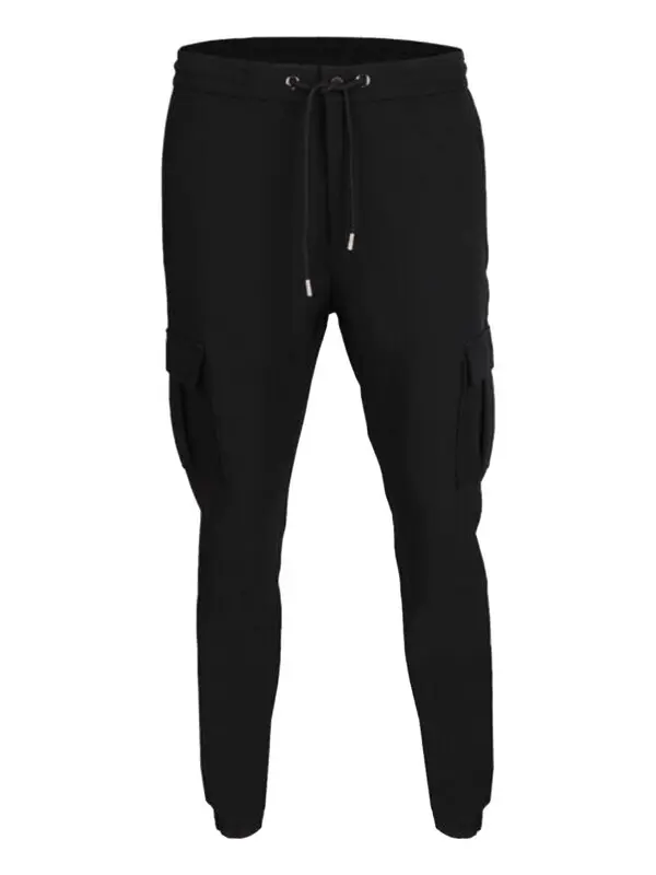 DAVID WEJ Ashford Drawstring Trousers With Cargo Pockets - Black