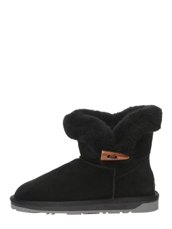 EVERAU AUSTRALIA Robin Horn Toggle Button Mini Boots - Black