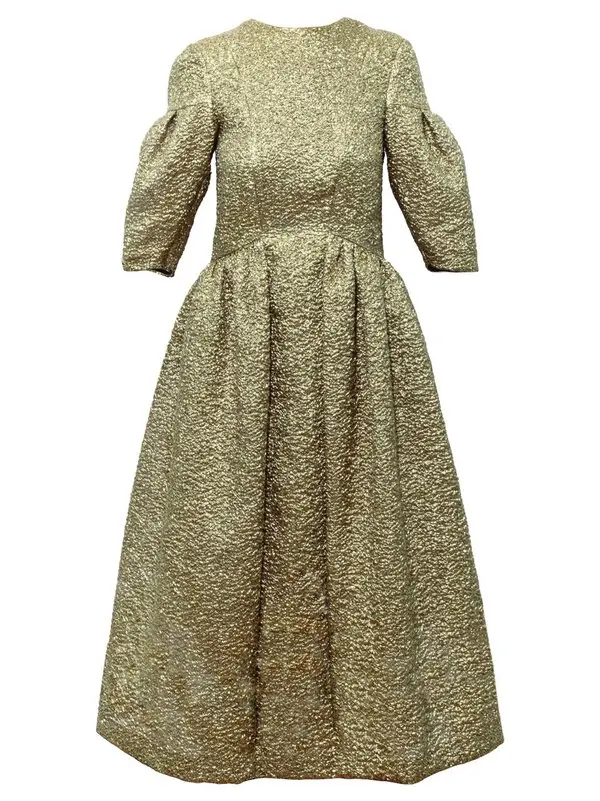 KAROLINA OZOLINSIUTE Auriel Metallic Maxi Dress - Gold