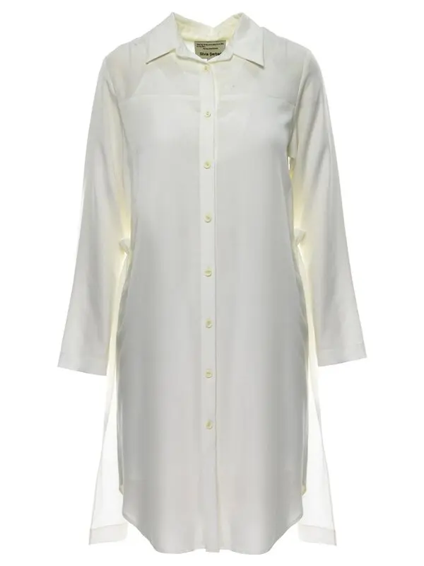 SILVIA SERBAN Tencel Shirt-dress - White