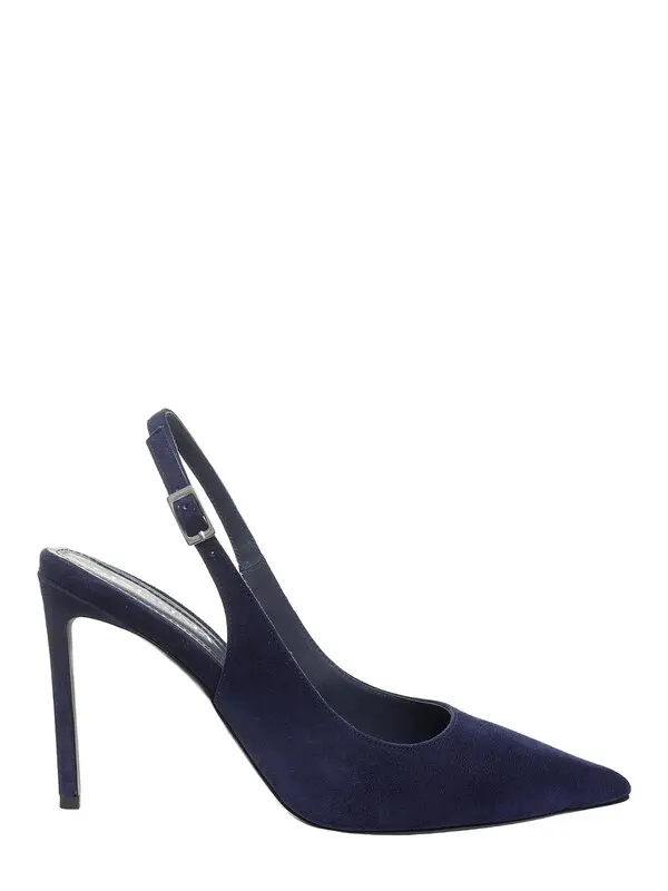 GINISSIMA Lavinia Dark Navy Slingbacks Premium Collection - Blue