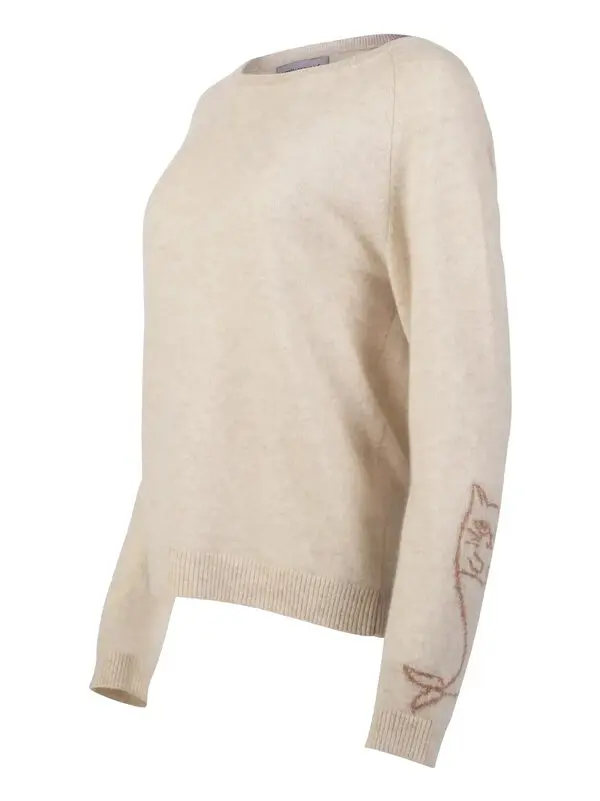 CATNIP AND SEAWEED Neutrals / The Cashmere Sweater In Cream & Almond - Brown