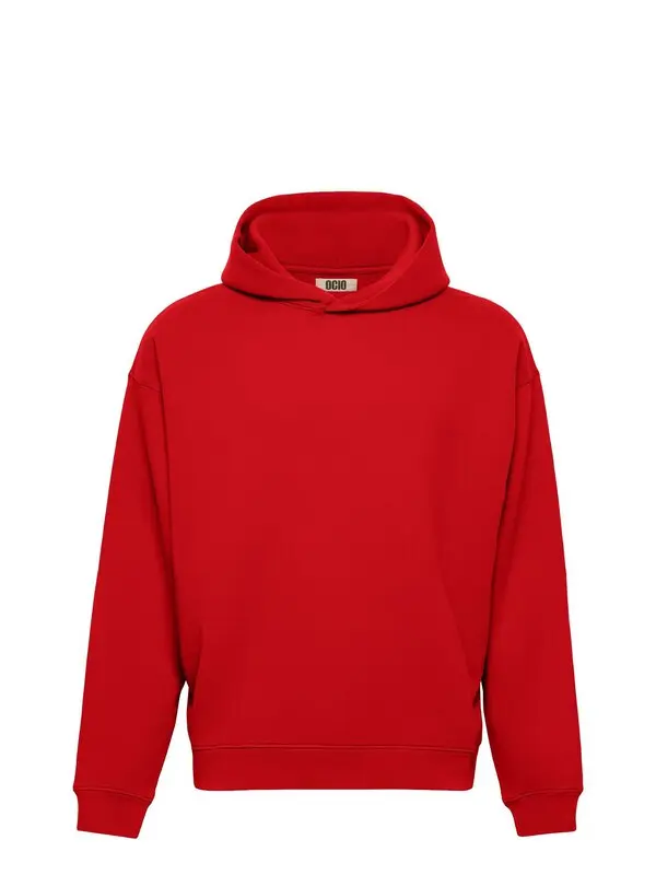 OCIO LEISUREWEAR Oversized Hoodie In Pop - Red