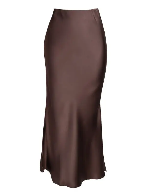 SASHA LA MER Laura Skirt, Color Dark Chocolate - Brown