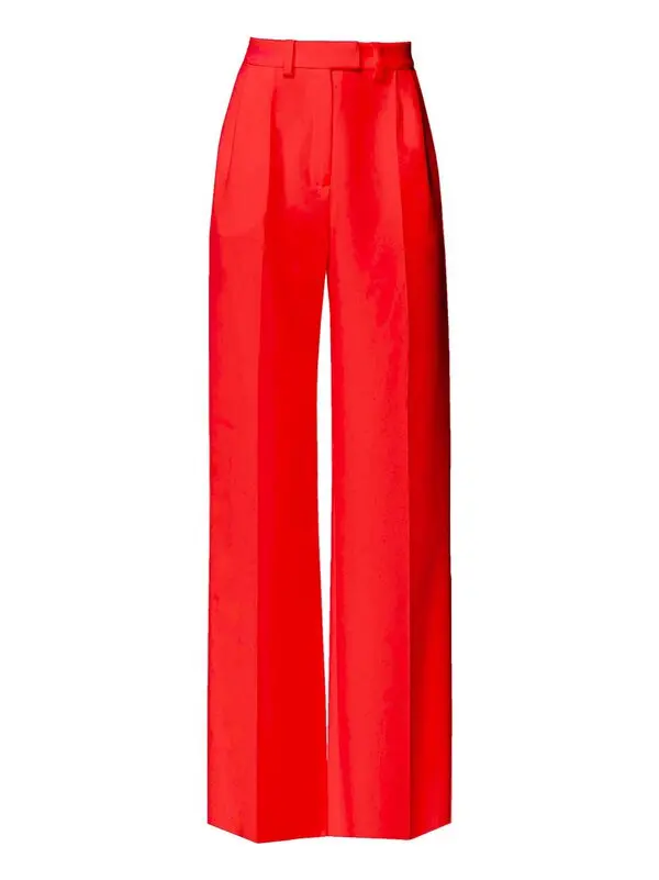 ANGELIKA JOZEFCZYK High-waisted Wide-leg Trousers Sanremo - Red