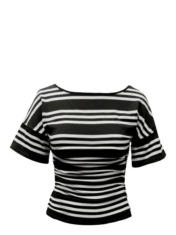FROCK TALES Marina Top In Stripe - Black