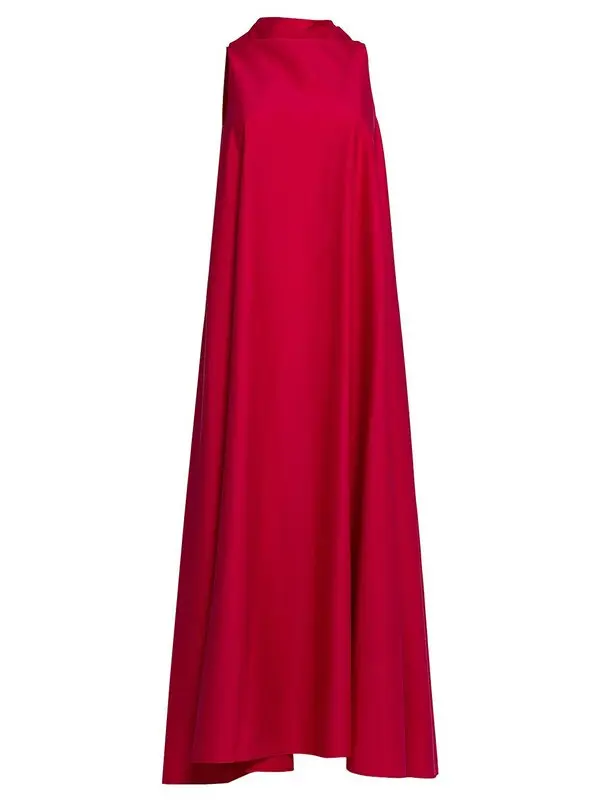 BIANCA POPP Bell Dress Long In Magenta Cotton Blend - Pink