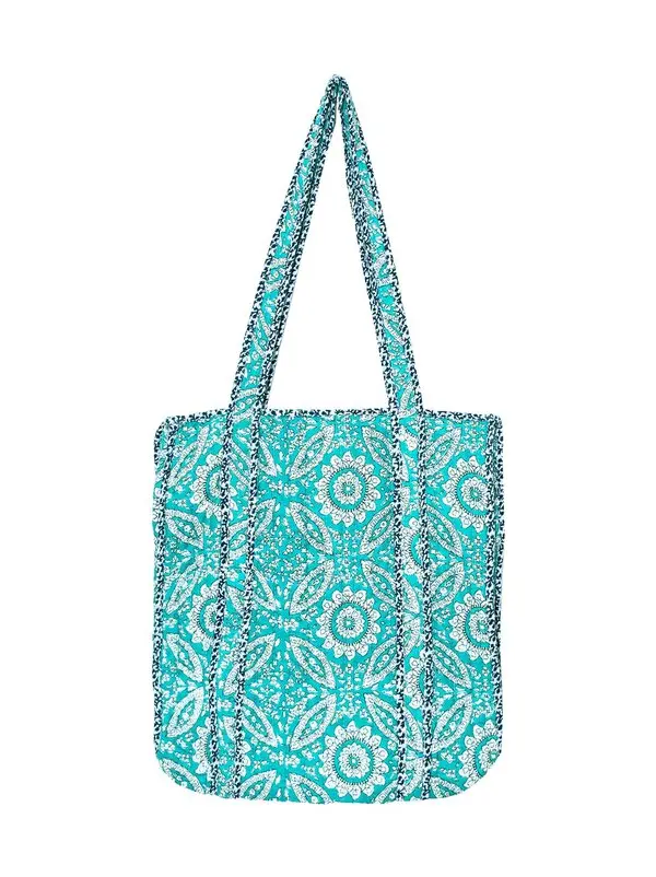 INARA Mediterranean Mosaic Tote Bag - Blue