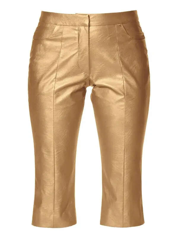 AGGI BY HALEWSKI Capri Dakota Knee Length Pants - Gold