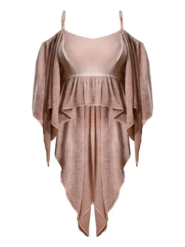 ZHENABIA Venus Blouse Powder Boho Top - Pink