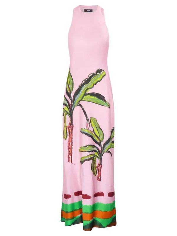 JESSICA RUSSELL FLINT Draped Back Maxi Gown Kumulau - Pink