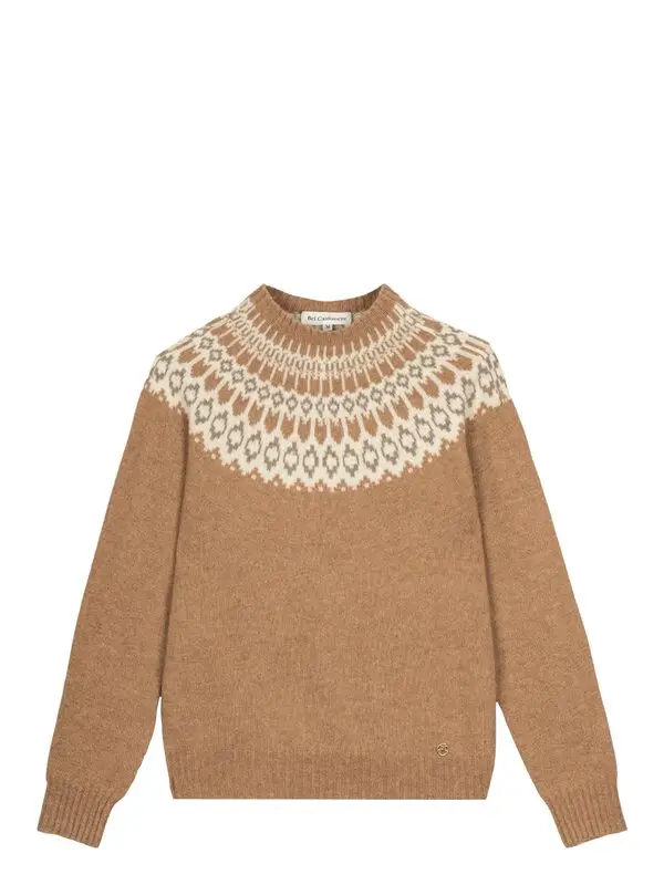 BEL CASHMERE Martina Camel Cashmere Sweater - Brown