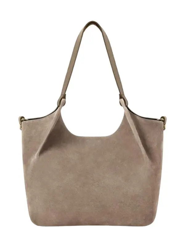 BETSY & FLOSS Neutrals Marche Tote Handbag In Dark Taupe - Black