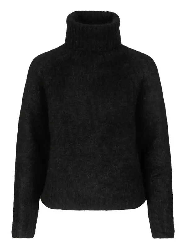 TIRILLM Ma" Mohair Sweater With Great Details - Black