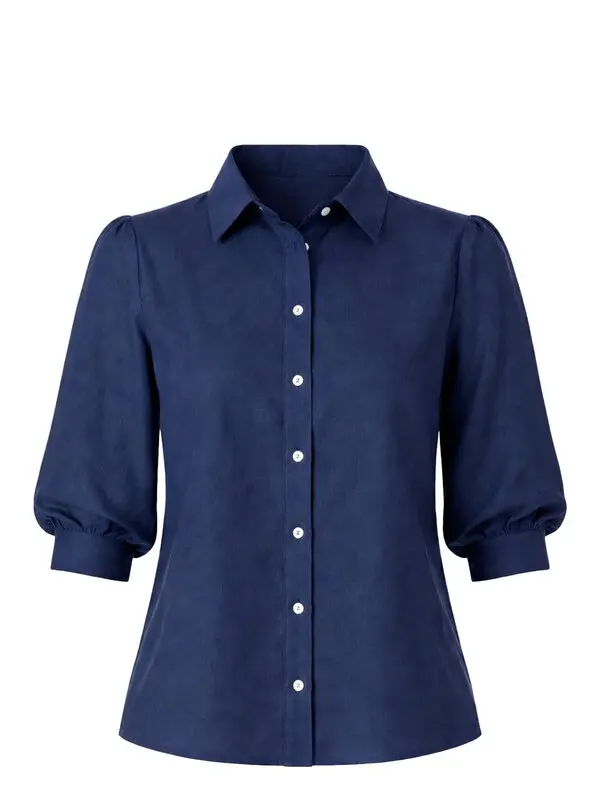 FRANCHETTI BOND Luciella Classic Shirt In Navy - Blue