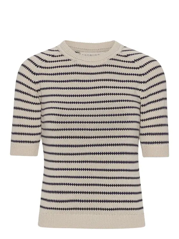 GROBUND Ida Knit Tee The One With Stripes - Blue