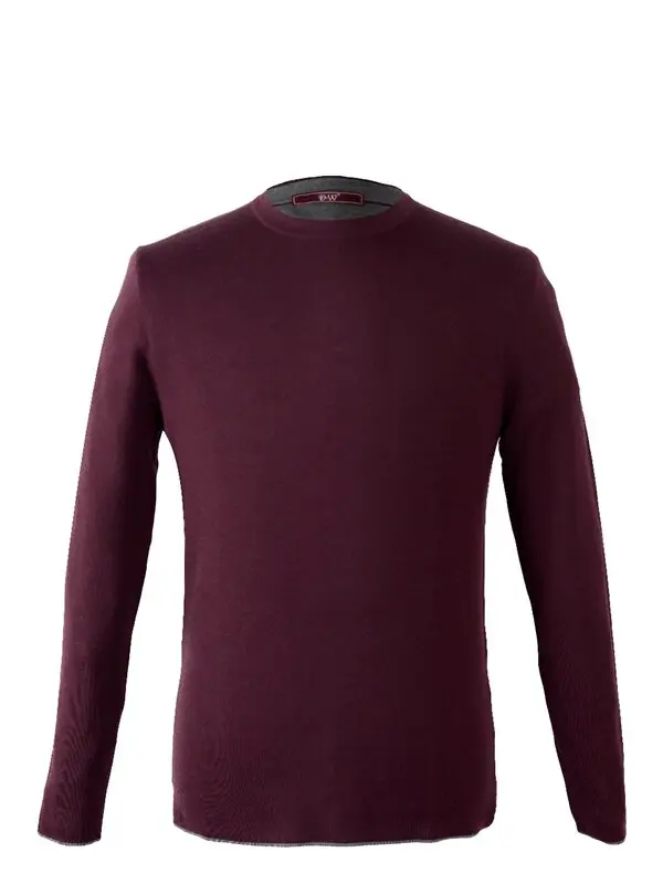 DAVID WEJ Harley Crew Neck Sweater Burgundy - Red