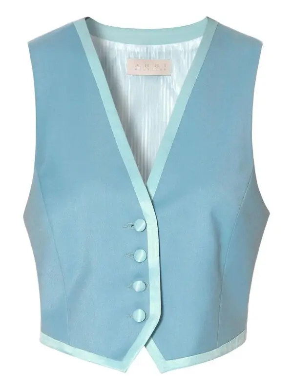 AGGI BY HALEWSKI Uma How Am I Suit Vest - Blue