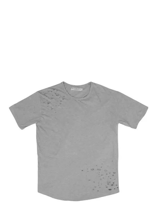 BRADFORD ROW Br Vitals Distressed Scoop T-shirt - Grey