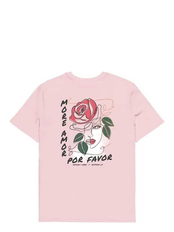 ANCHOR & CREW Cotton Nine More Amor Por Favor Editions Organic Cotton T-shirt - Pink
