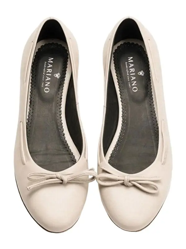 MARIANO SHOES Neutrals Marinha Flats Cream - White