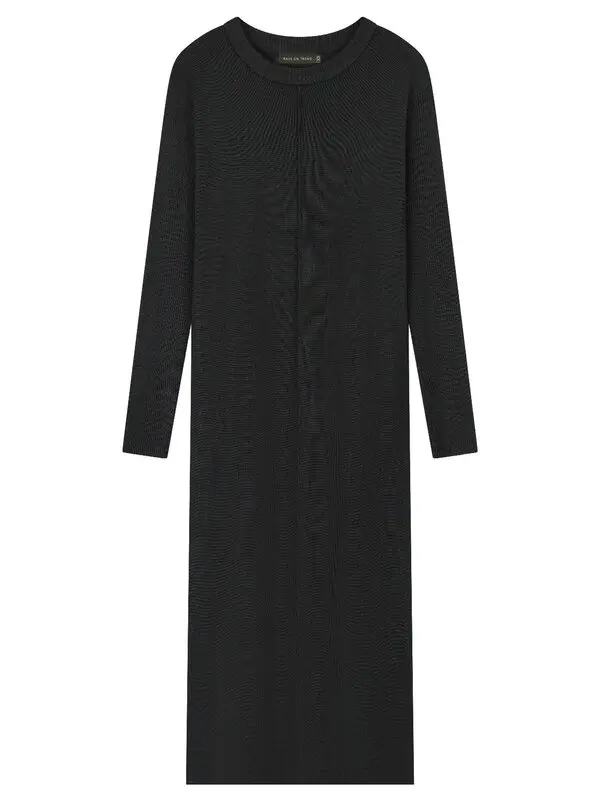 RAVE ON TREND Knitted Maxi Dress - Black