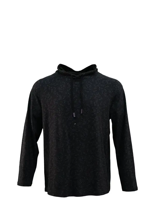 LORDS OF HARLECH Horatio Perugia Paisley Hoodie - Black