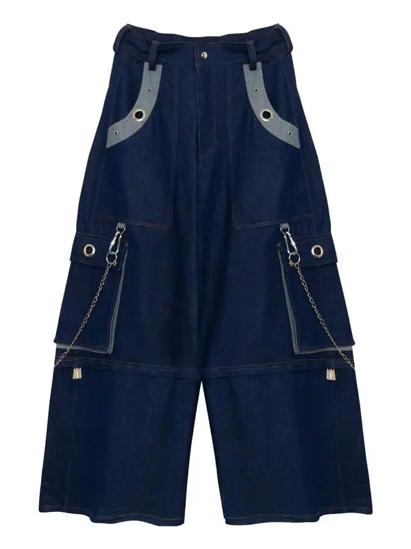 PALOMA LIRA Punk Wide Leg Pants - Blue