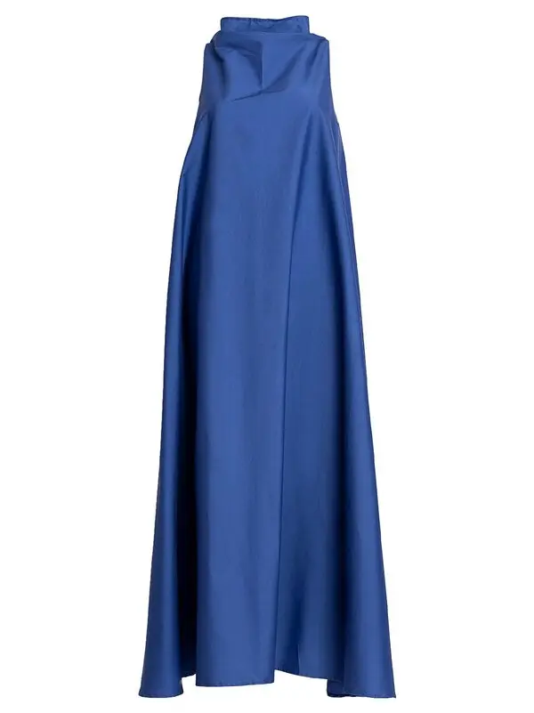 BIANCA POPP Bell Dress Long In Cotton - Blue