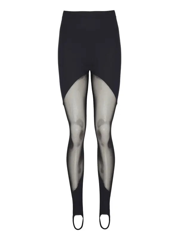 NO'DESIGN Asymmetric Cut Elastic Hem Navy Leggings - Blue