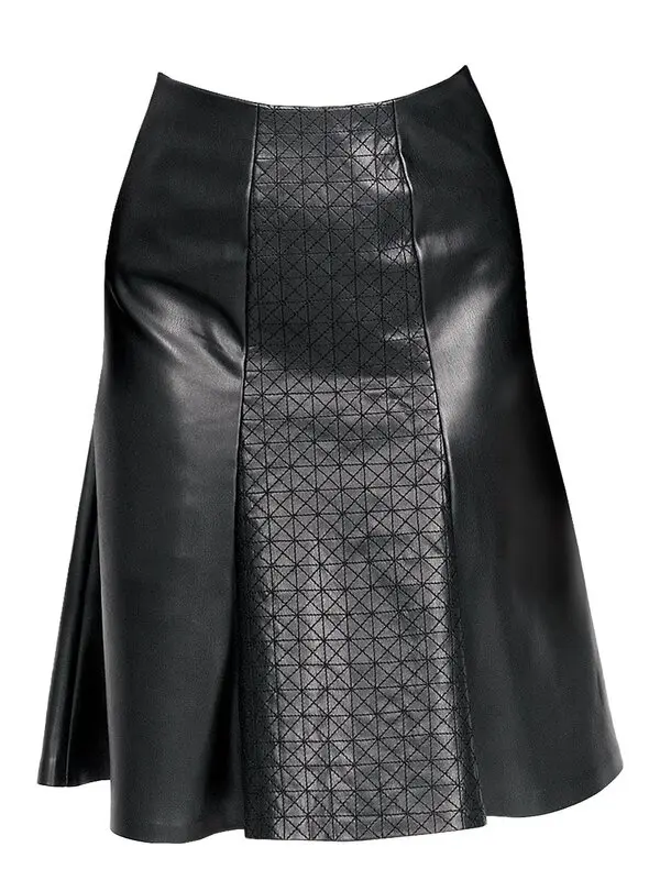 MAISON BOGOMIL Flared Leather Skirt - Black