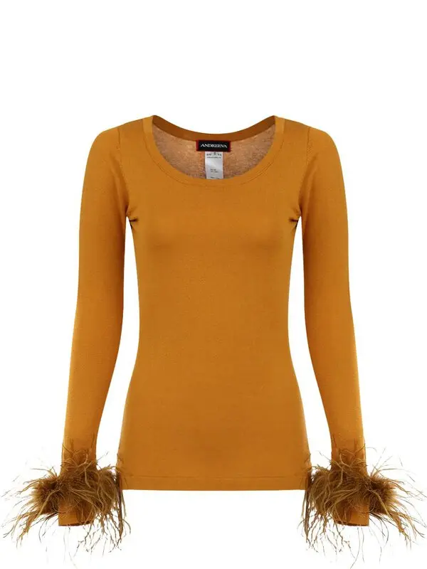 ANDREEVA Spring Knit Top - Brown