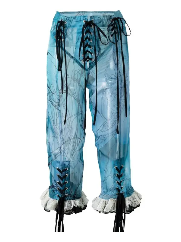 PALOMA LIRA Print Pants - Blue