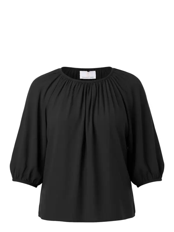 FRANCHETTI BOND Maddalena Puff Sleeve Shirt - Black