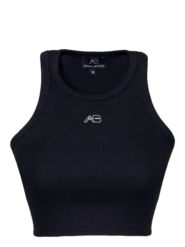 ARIANA BESTEPE Amara Crop Top - Black