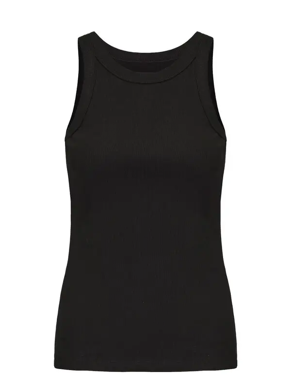 MUTE BY JL Ecorib High-neck Tank - Black