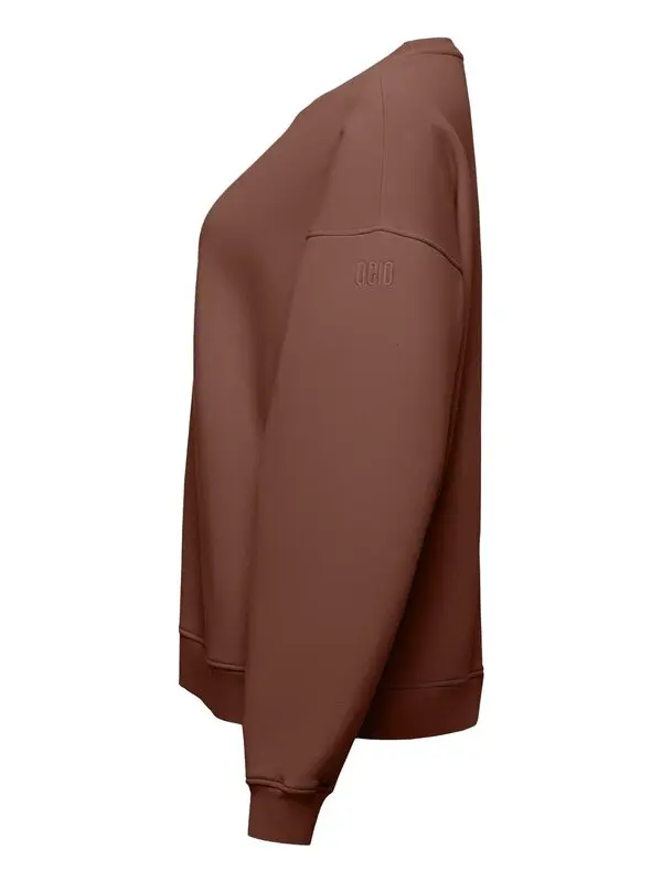 OCIO LEISUREWEAR Neutrals / Oversized Crewneck In Rye - Brown