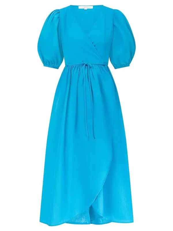 LULA-RU Belle Cotton Dress - Blue