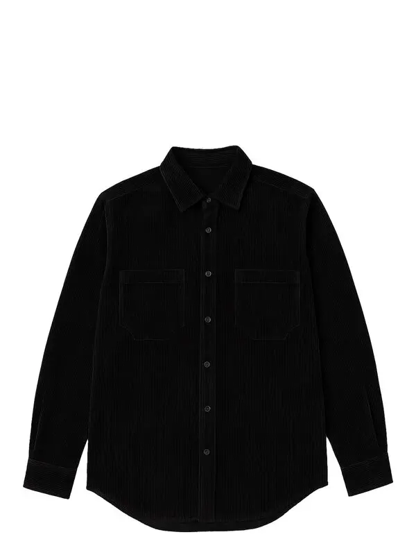 Éclectique Corduroy Button-up Shirt Mercer - Black