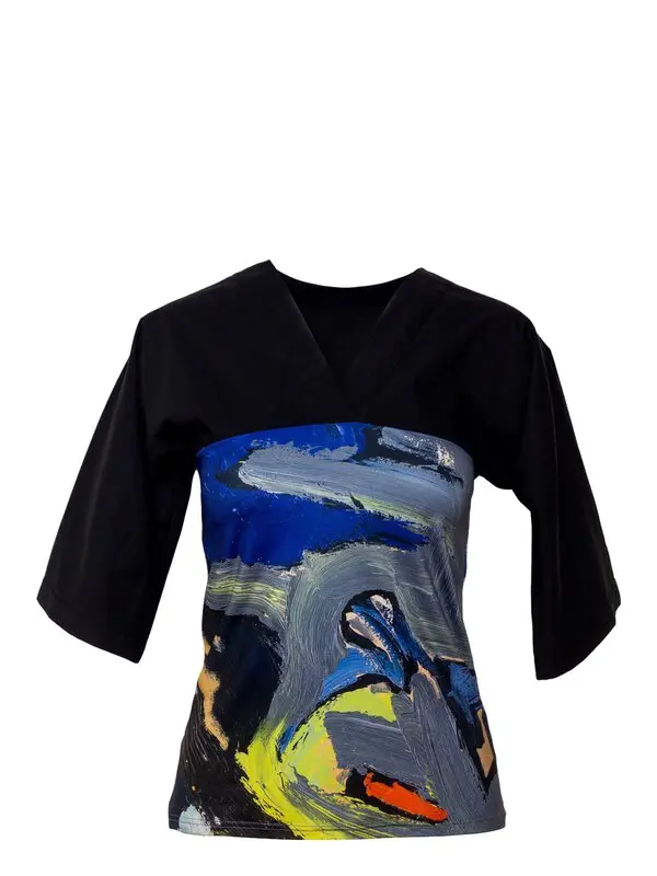ARTISTA Bird Printed Top - Blue